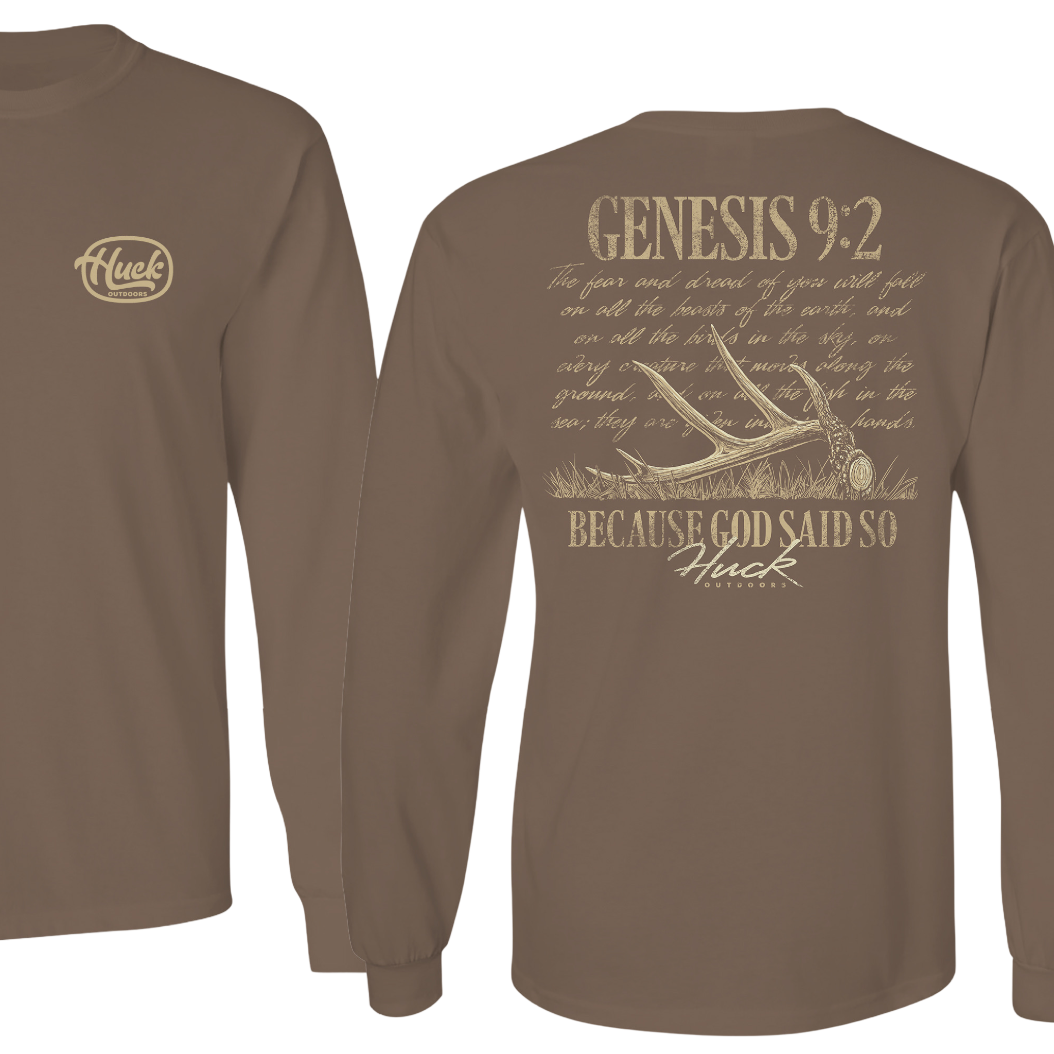 Genesis 9:2 Long Sleeve – “Because God Said So” – Huck Outdoors